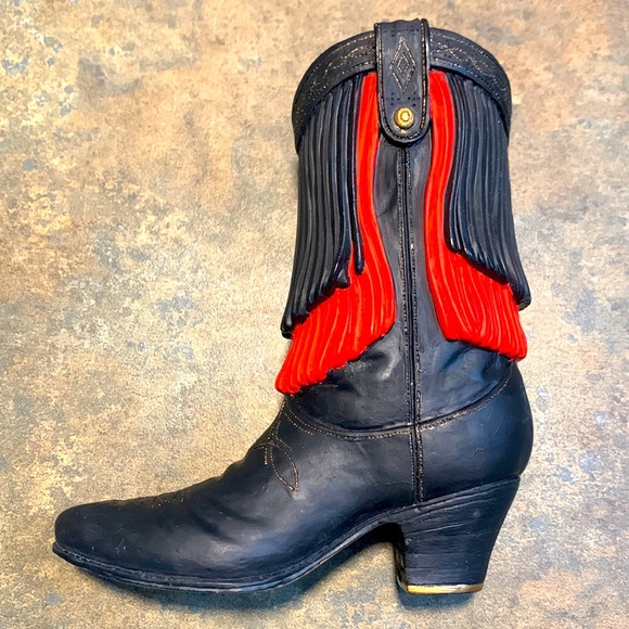 JPC | Accents | New Red And Black High Stepper Boot By Just Plain ...